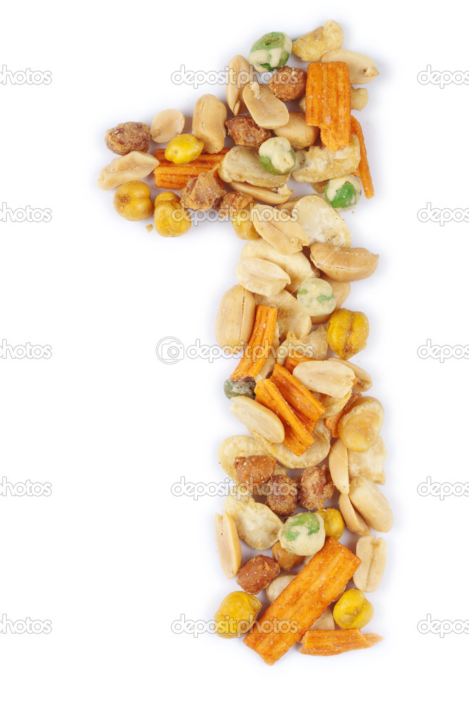 Number made from nuts — Stock Photo © zhudifeng #16028887