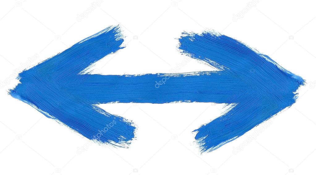 Hand painted two way arrow Stock Photo by ©yoka66 39008613