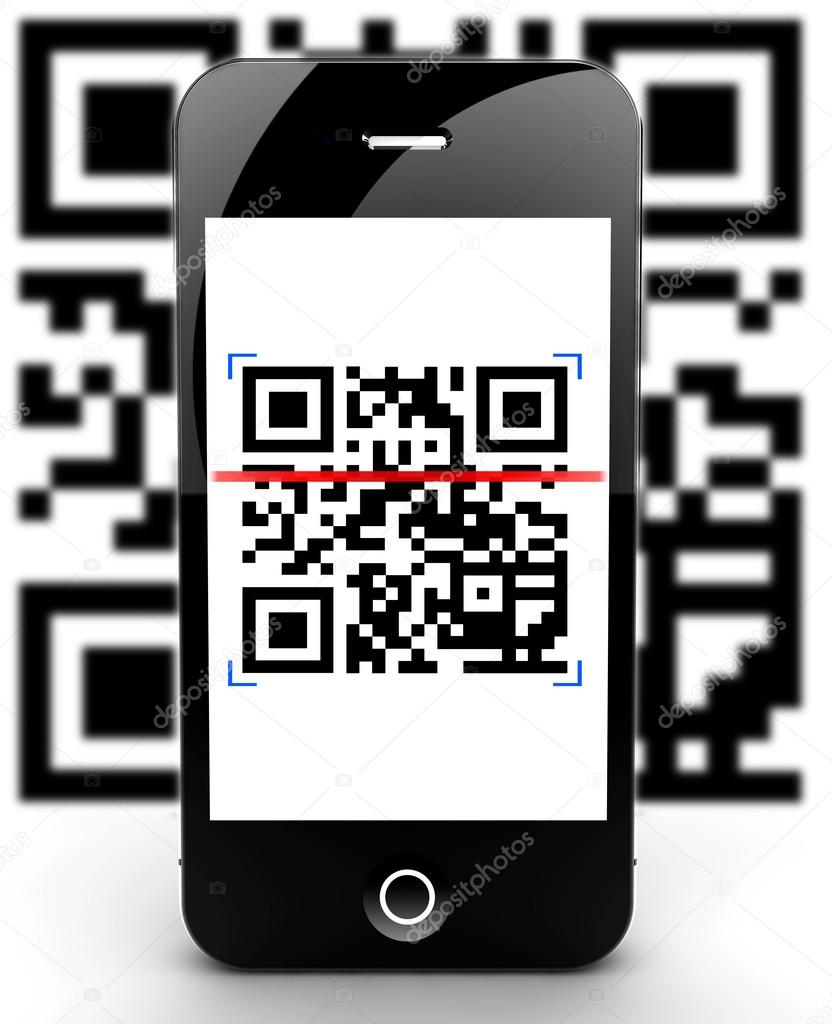 Smartphone scanning code out of focus — Stock Photo © cla1978 #20821149