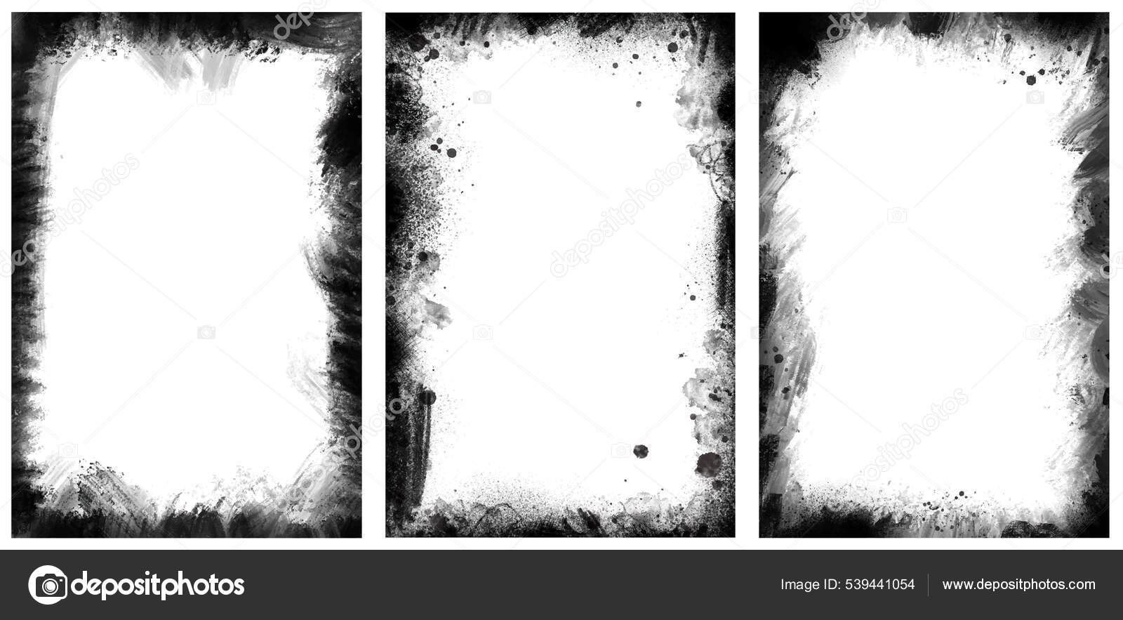 Conjunto Marco Vector Grunge Negro Vector de stock por ©cla1978 539441054