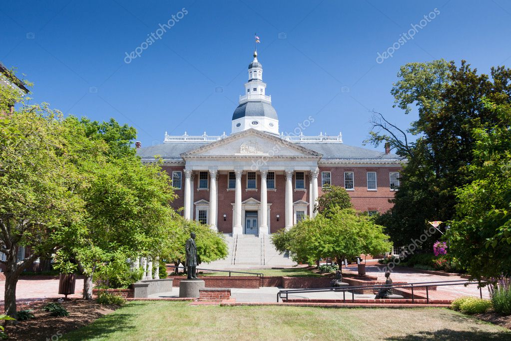 Maryland State Capitol Building, Annapolis — Stock Photo © dnewman8 ...