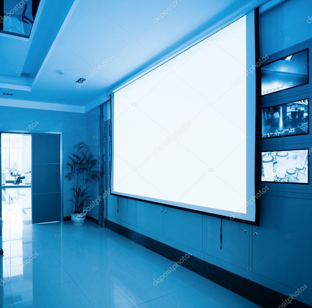 Projection screen in meeting room — Stock Photo © chungking #12771350