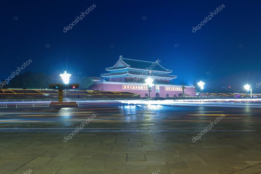 Tiananmen gate at night Stock Photo by ©chungking 18031391