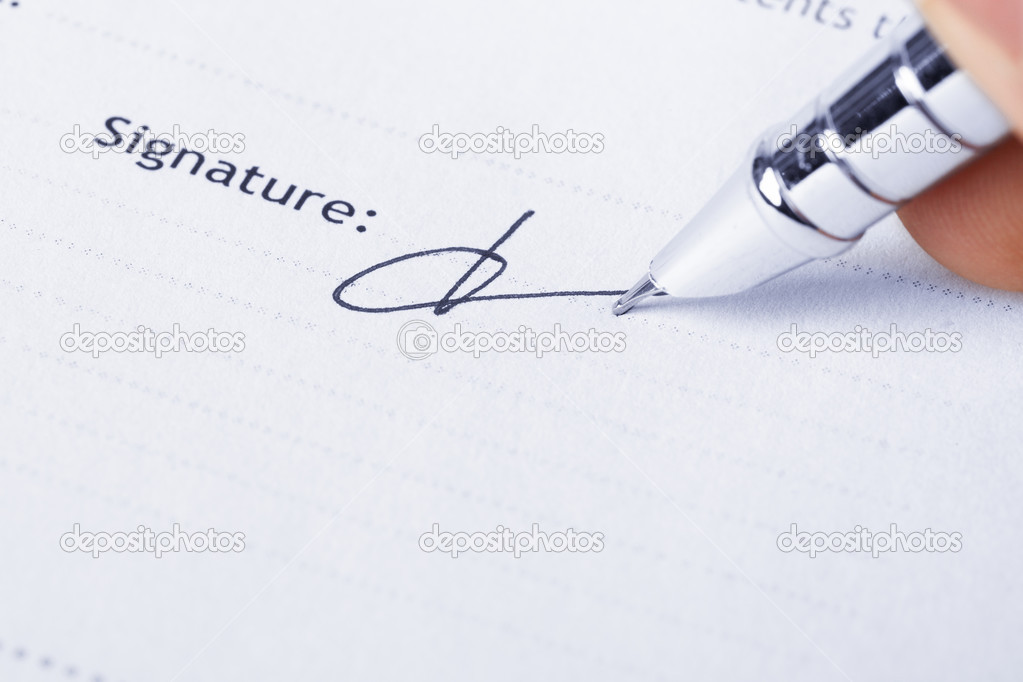 Signature closeup — Stock Photo © chungking #43805121