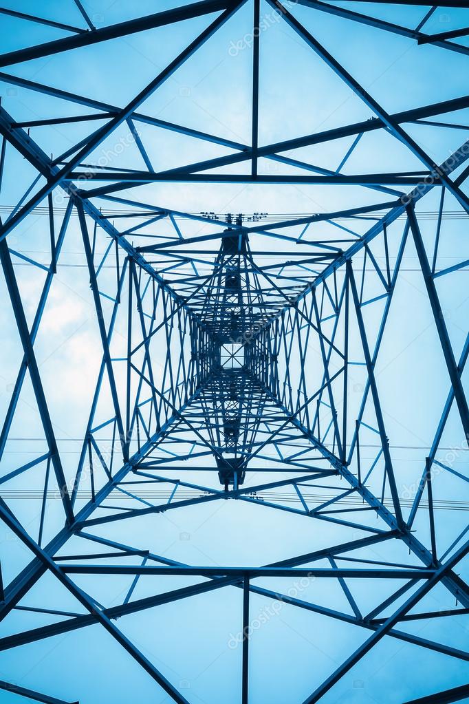 The structure of power transmission tower Stock Photo by ©chungking ...