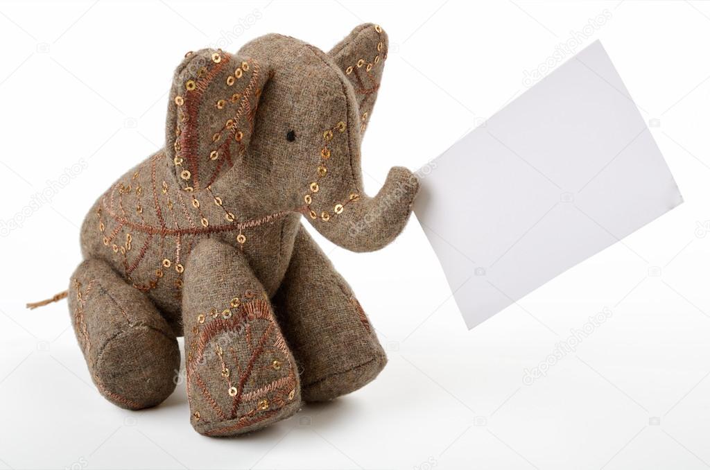 Soft toy with a blank Stock Photo by ©begemot_30 24861835