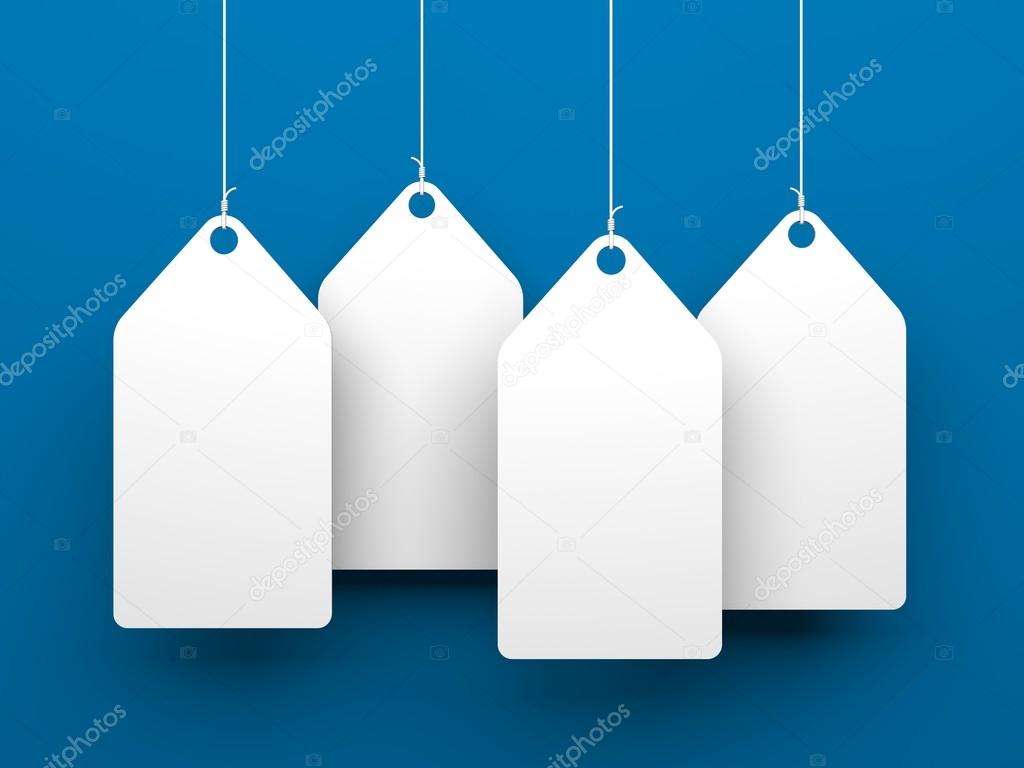 White tags on blue background — Stock Photo © Pixelery.com #13200780