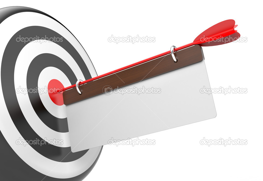 Target with white board Stock Photo by ©Pixelery.com 44100147