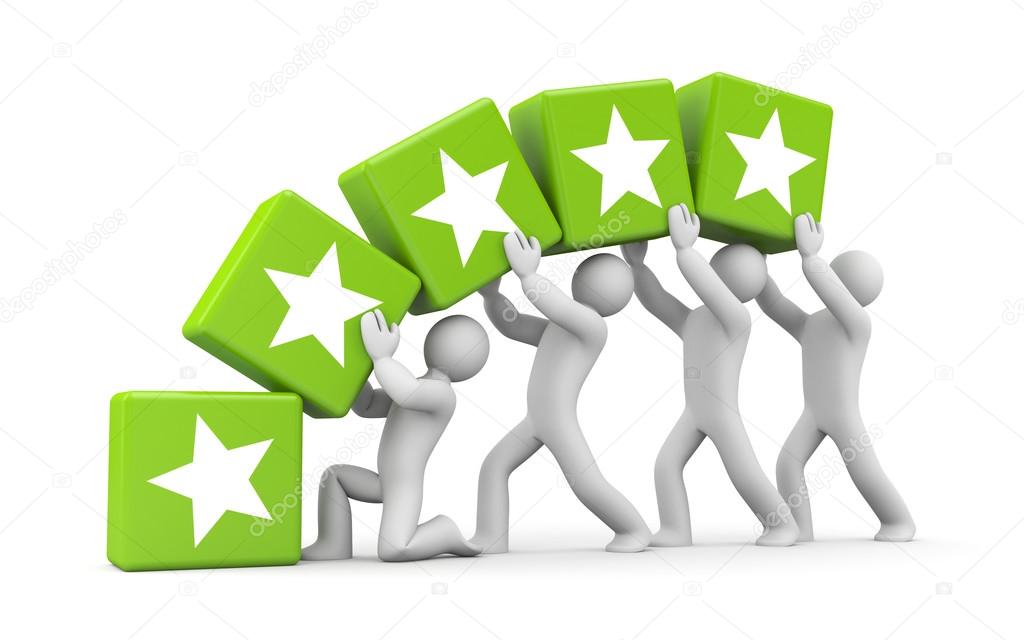 5 gold stars. Teamwork metaphor — Stock Photo © Pixelery.com #44581735