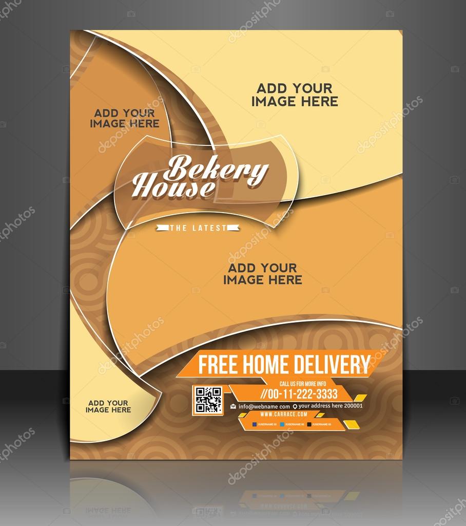 Folleto, folleto, portada de revista y plantilla de p ster de bekery vectorial 2024