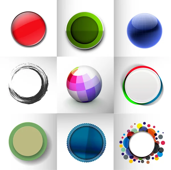 Circle Button Design Stock Vector Image by ©redshinestudio #76006549