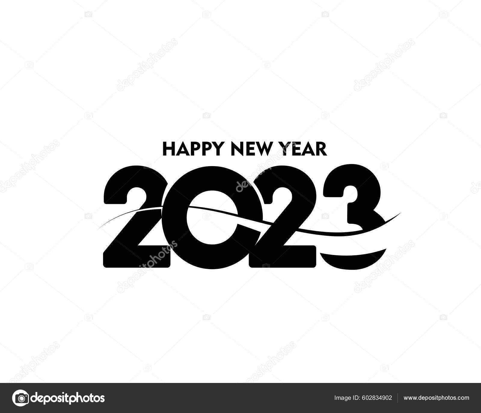 2023 Happy New Year Text Typography Design Patter Vector Illustration