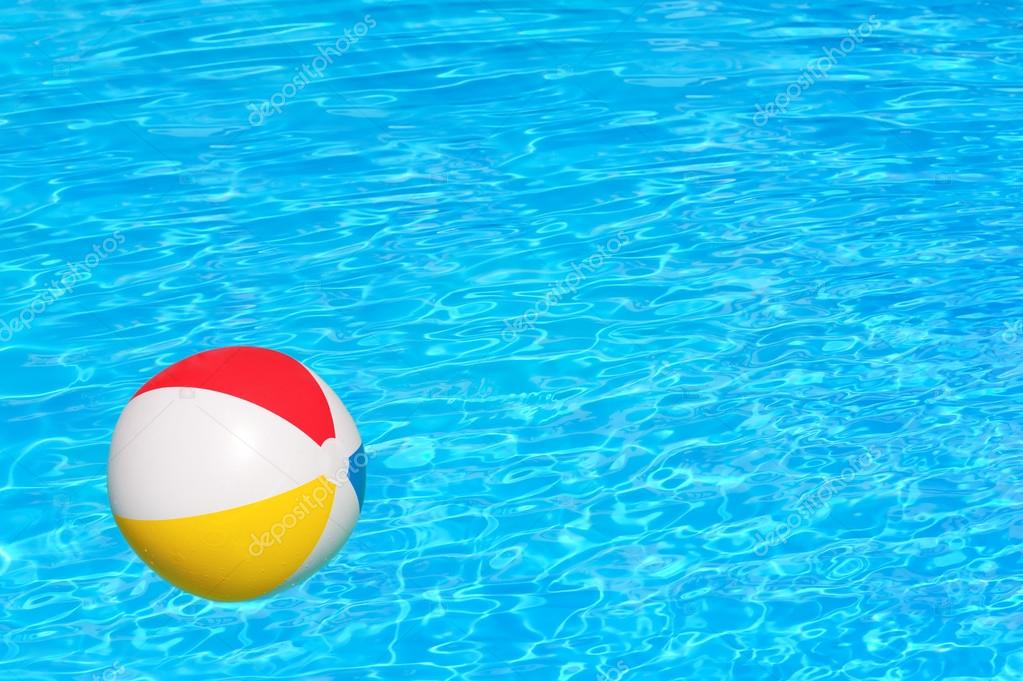 Inflatable ball in swimming pool Stock Photo by ©pajche 50706063