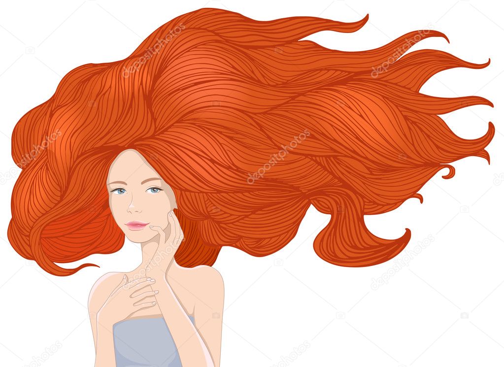 Red Hair Girl Stock Vector Image By ©yaskii 39719013