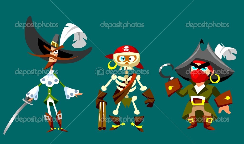 Funny cartoon pirates Stock Photo by ©Regisser_com 19474613