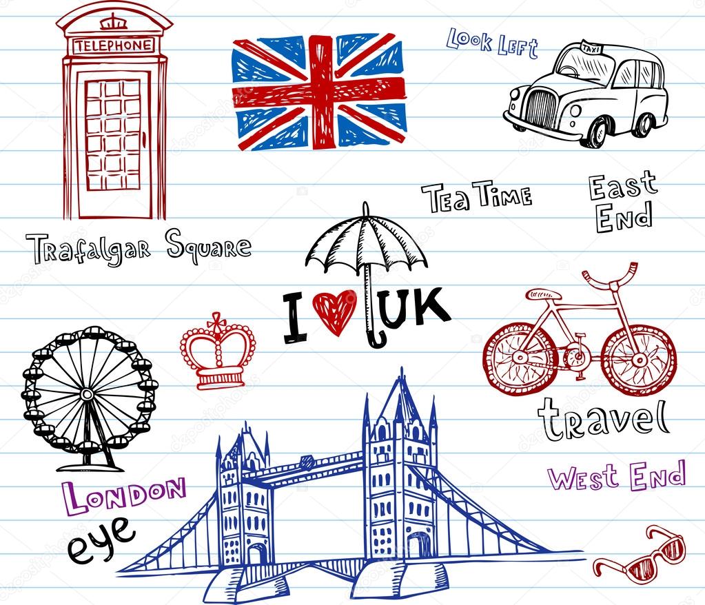 Doodle Londyn — Grafika wektorowa © azzzya #32828923