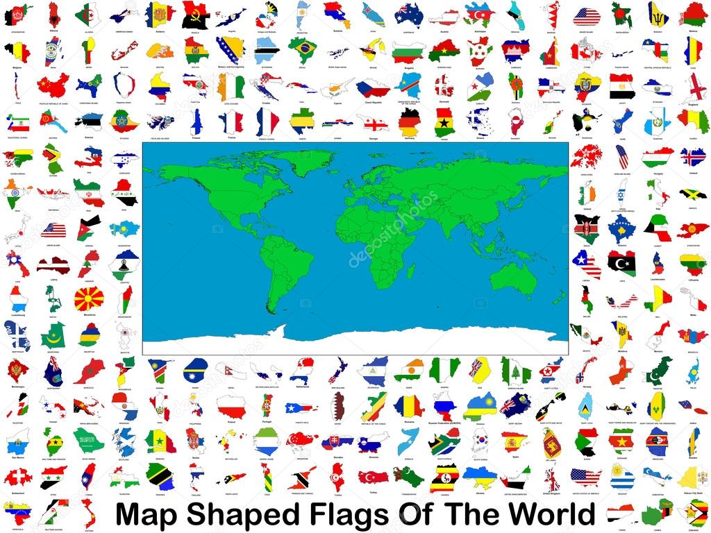 Map Shaped Flags Of The World – Stock Editorial Photo © Tonygers #23584359