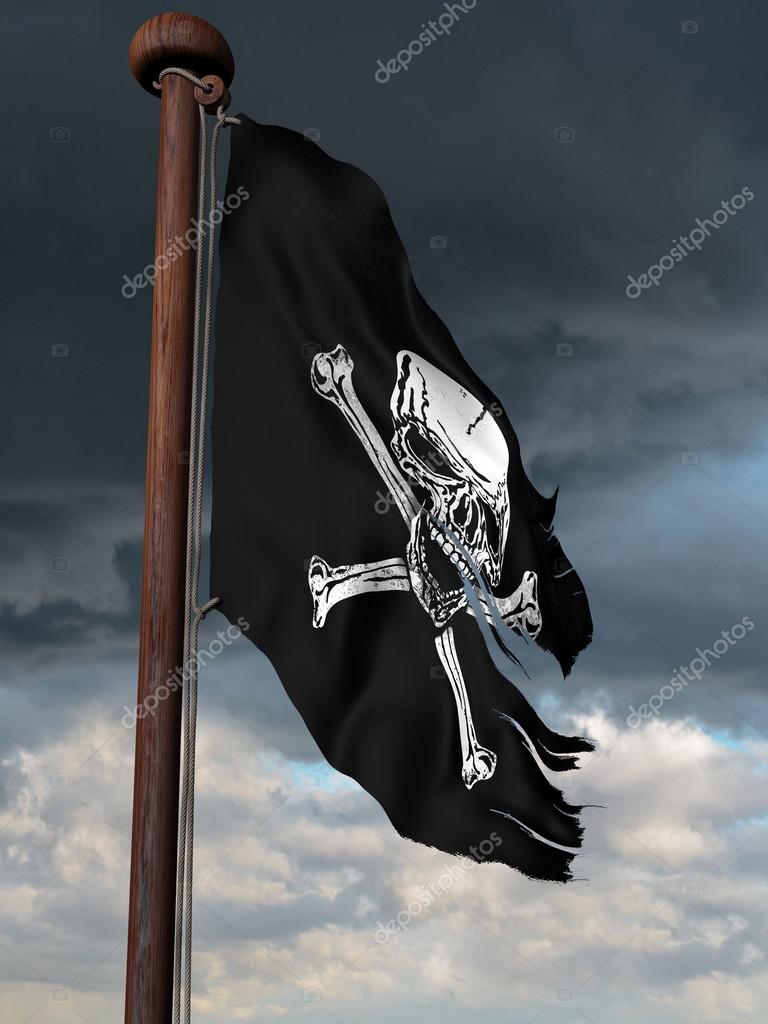 Pirate Flag Flying