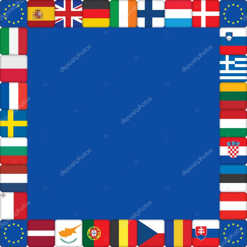 European Union flags frame Stock Vector by ©romantiche 27514219