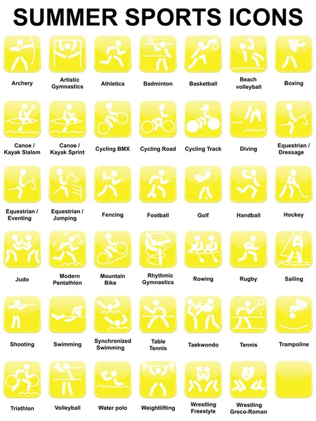 Summer Olympic Games icons — Stock Vector © romantiche #28870561