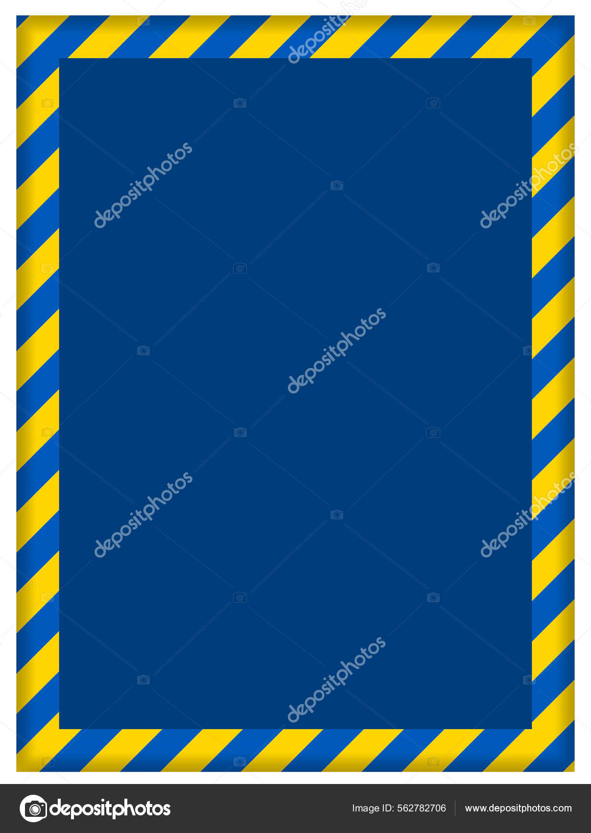 Stand Ukraine Frame Made Ukrainian Flag Stripes Blue Blank Background ...