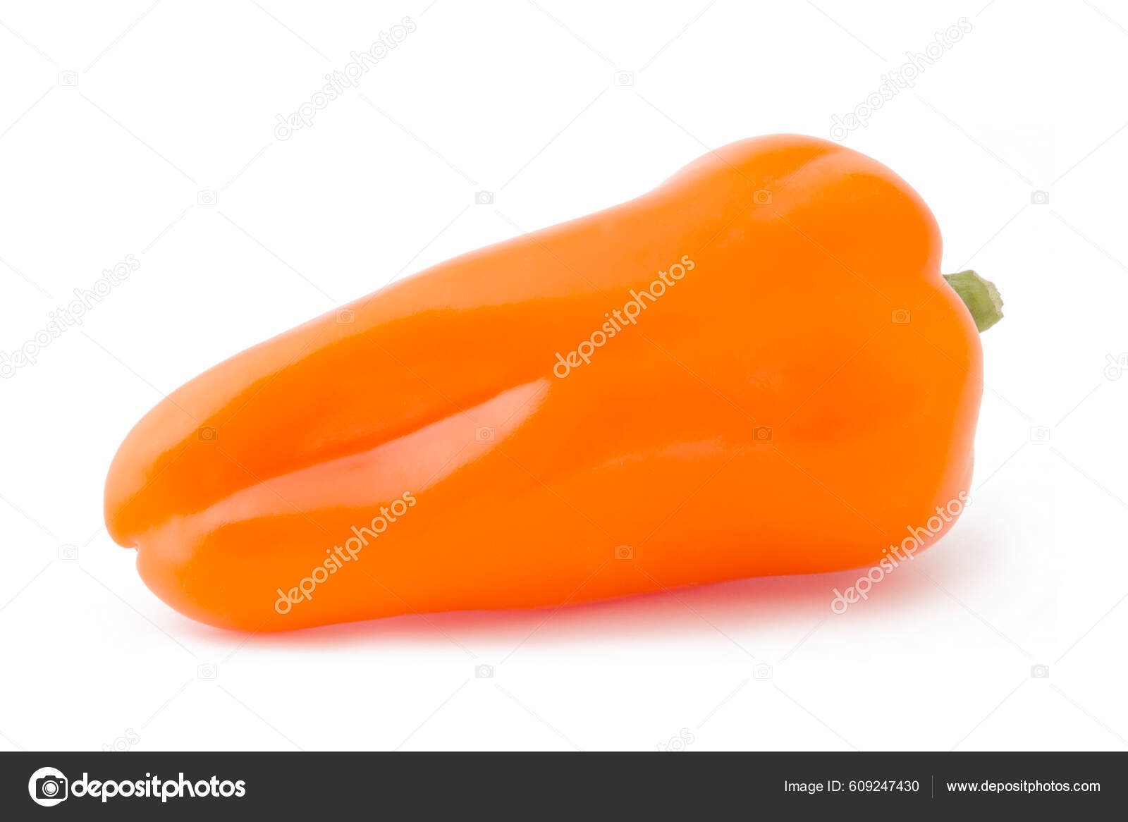Close Orange Sweet Mini Pepper Isolated White — Stock Photo ...