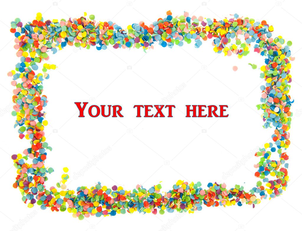 Confetti frame Stock Photo by ©ivonnewierink 41951449