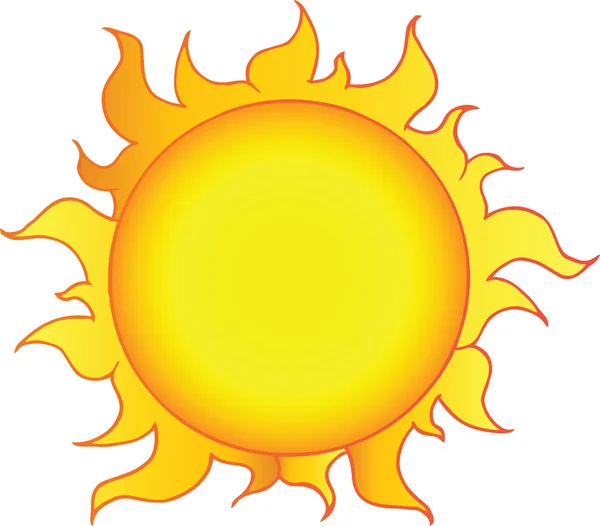 Happy yellow smiling sun cartoon character — Stock Vector ...