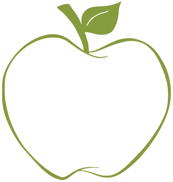 Outlined Apple — Stock Photo © HitToon #12492821