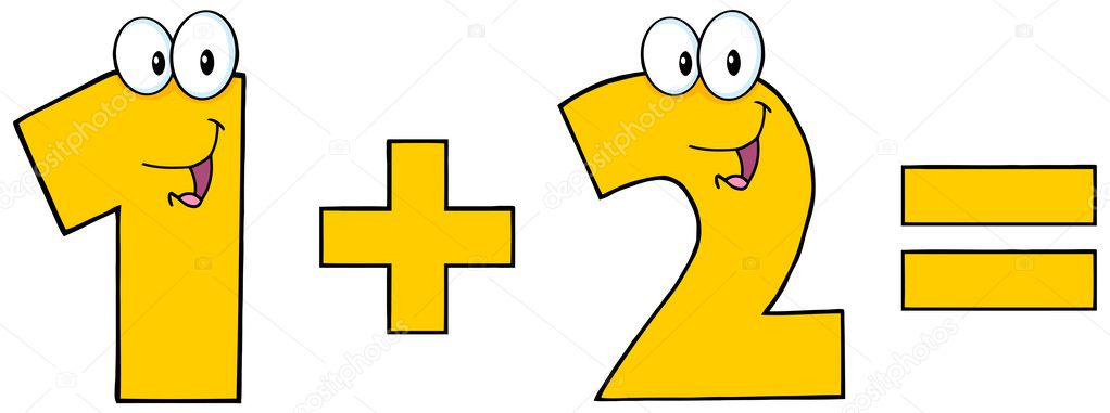 Number 1 Plus Number 2 — Stock Photo © HitToon #12492388