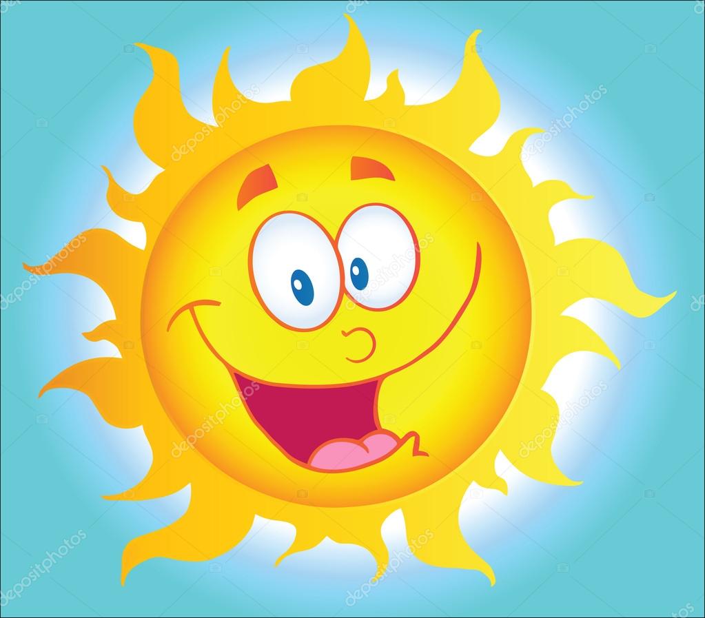 Happy Sun With Background Stock Illustration by ©HitToon #12492785