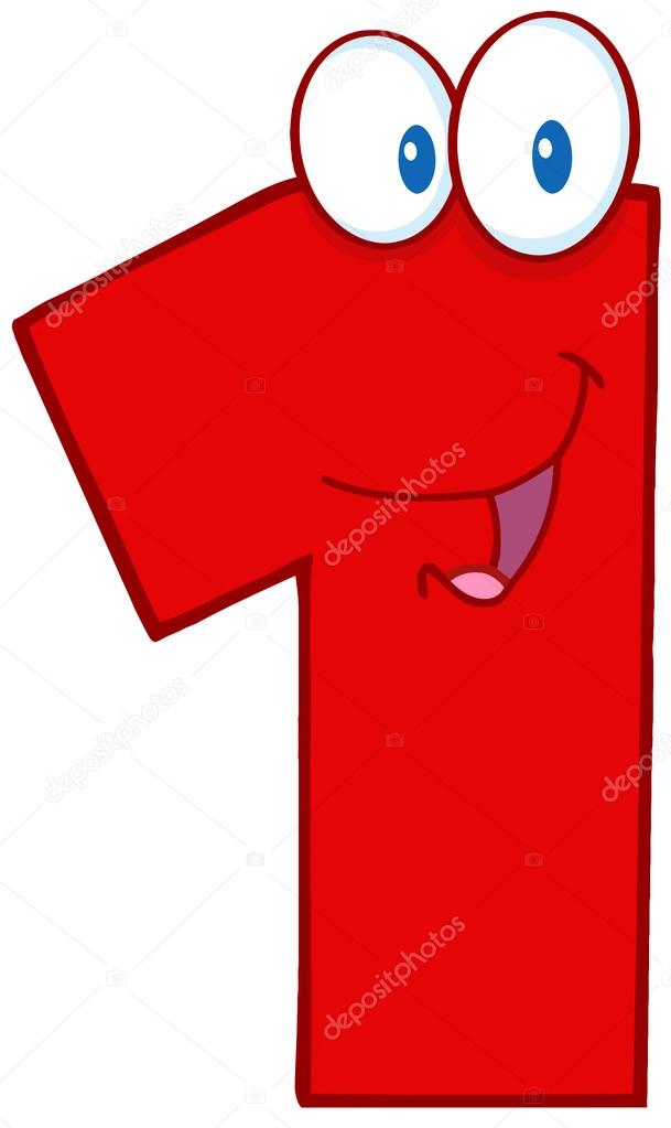 personaje de dibujos animados número uno — Foto de stock © HitToon ...