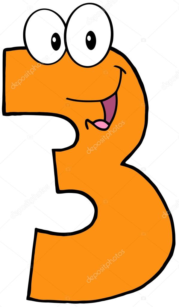 Happy Number Three Stock Illustration by ©HitToon #12493372