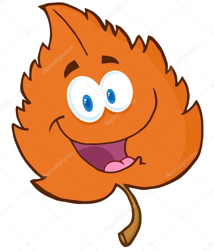 Orange Leaf Cartoon Character — Stock Photo © HitToon #13964924