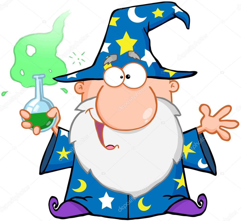 Crazy Wizard Holding A Green Magic Potion Stock Photo by ©HitToon 22612351
