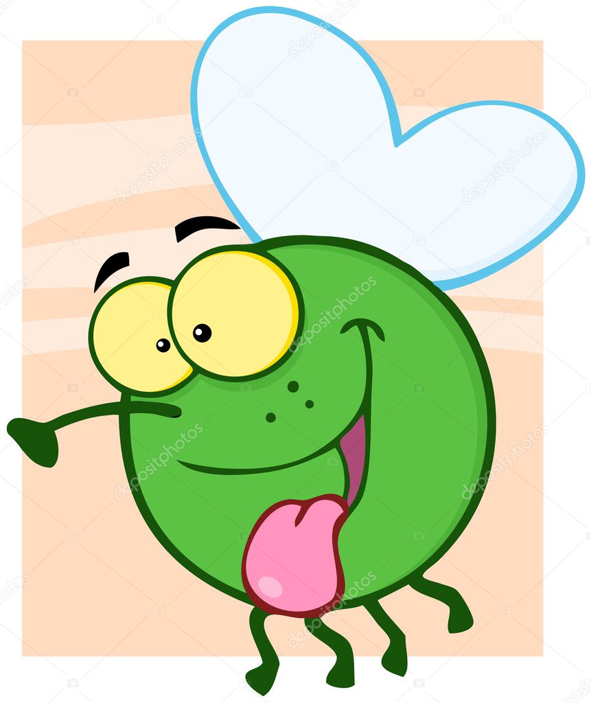 Happy Fly Cartoon Character Stock Illustration by ©HitToon #24434231