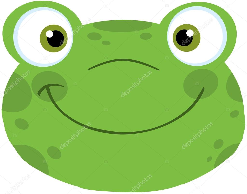 Frog Smiling Head Stock Illustration by ©HitToon #26166087