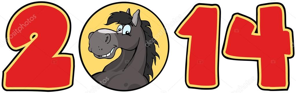 2014 Year Red Cartoon Numbers — Stock Photo © HitToon #26863535