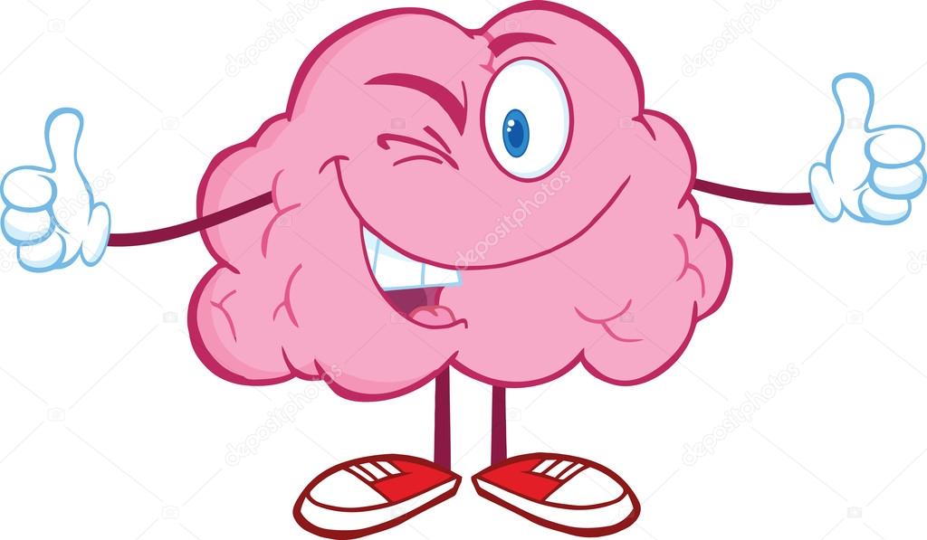 Winking Brain Giving A Thumb Up Stock Photo by ©HitToon 28579847