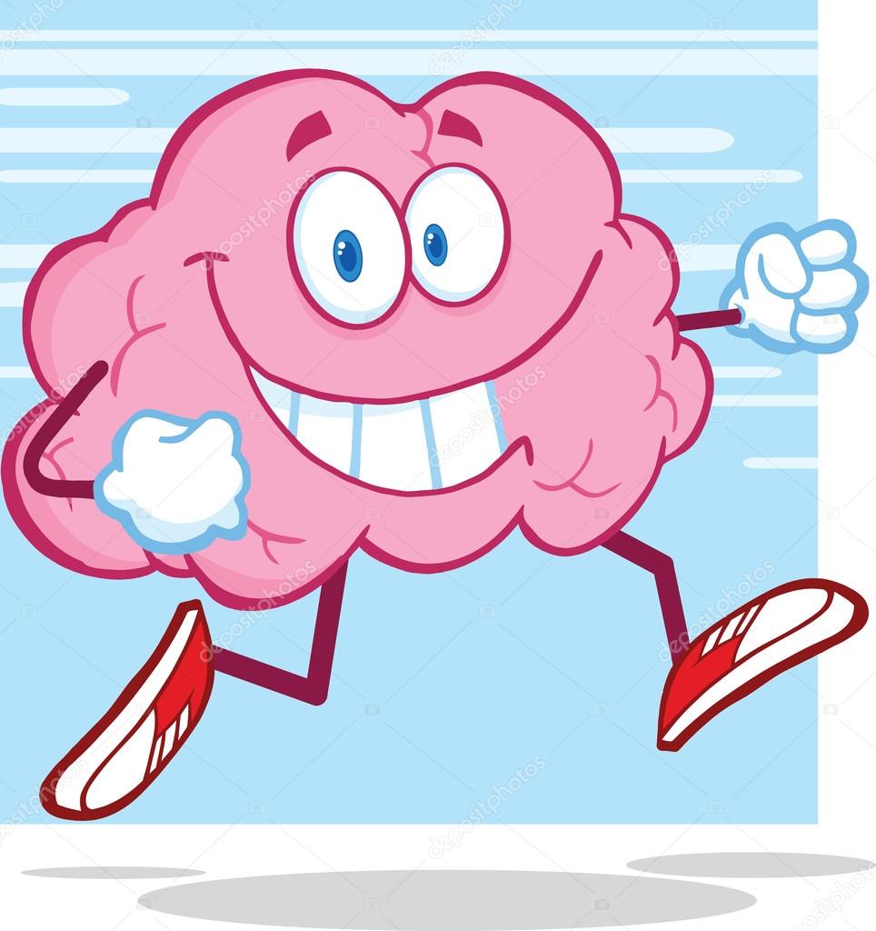 Healthy Brain Character Jogging — Stock Photo © HitToon #28579895