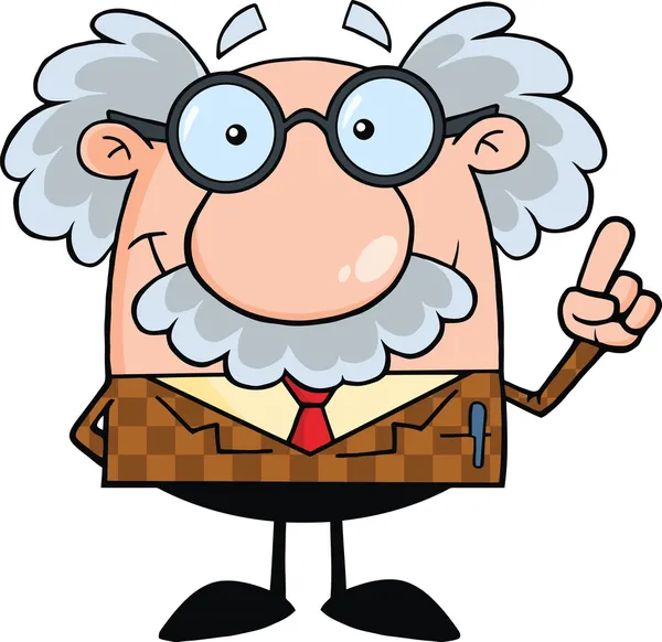 Smiling Scientist Or Professor With An Idea — Stock Photo © HitToon ...