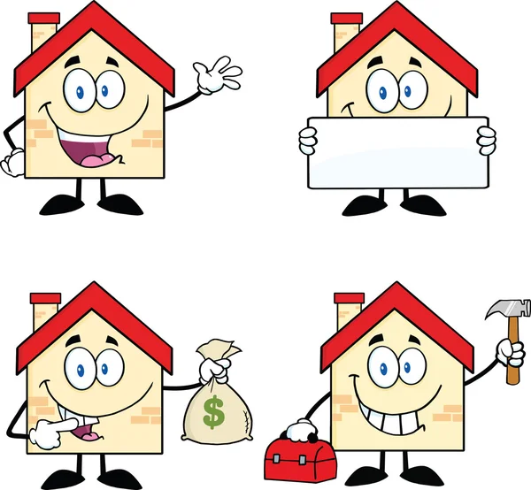 House Cartoon Characters Set Collection 10 — Stock Photo © HitToon ...