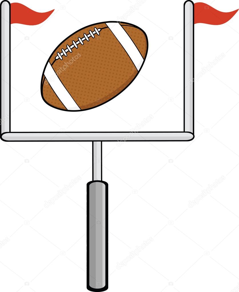 Cartoon Football Field Goal
