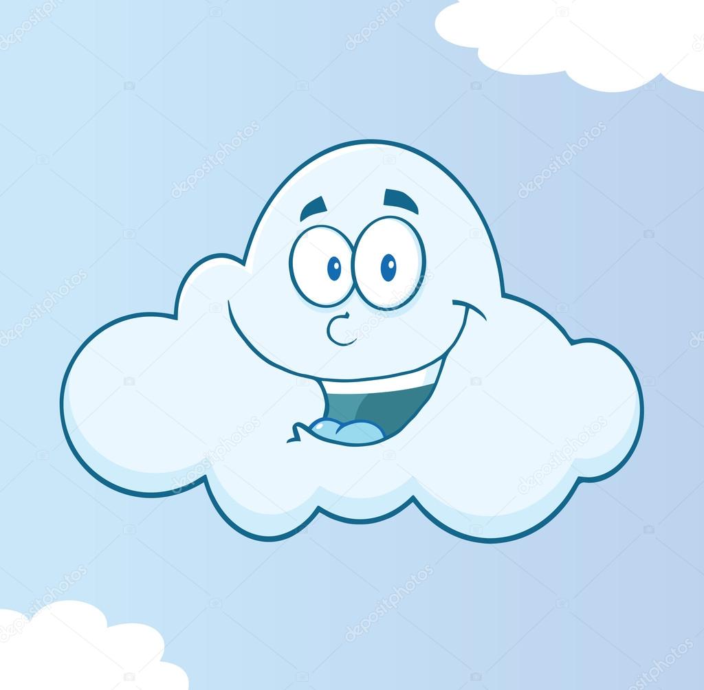 Smiling Cloud Cartoon Character — Stock Photo © HitToon #37383605