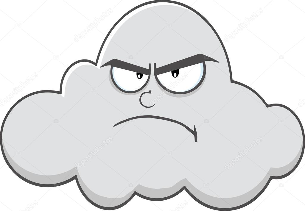 Angry Cloud Cartoon Mascot Character — Stock Photo © HitToon #37383649