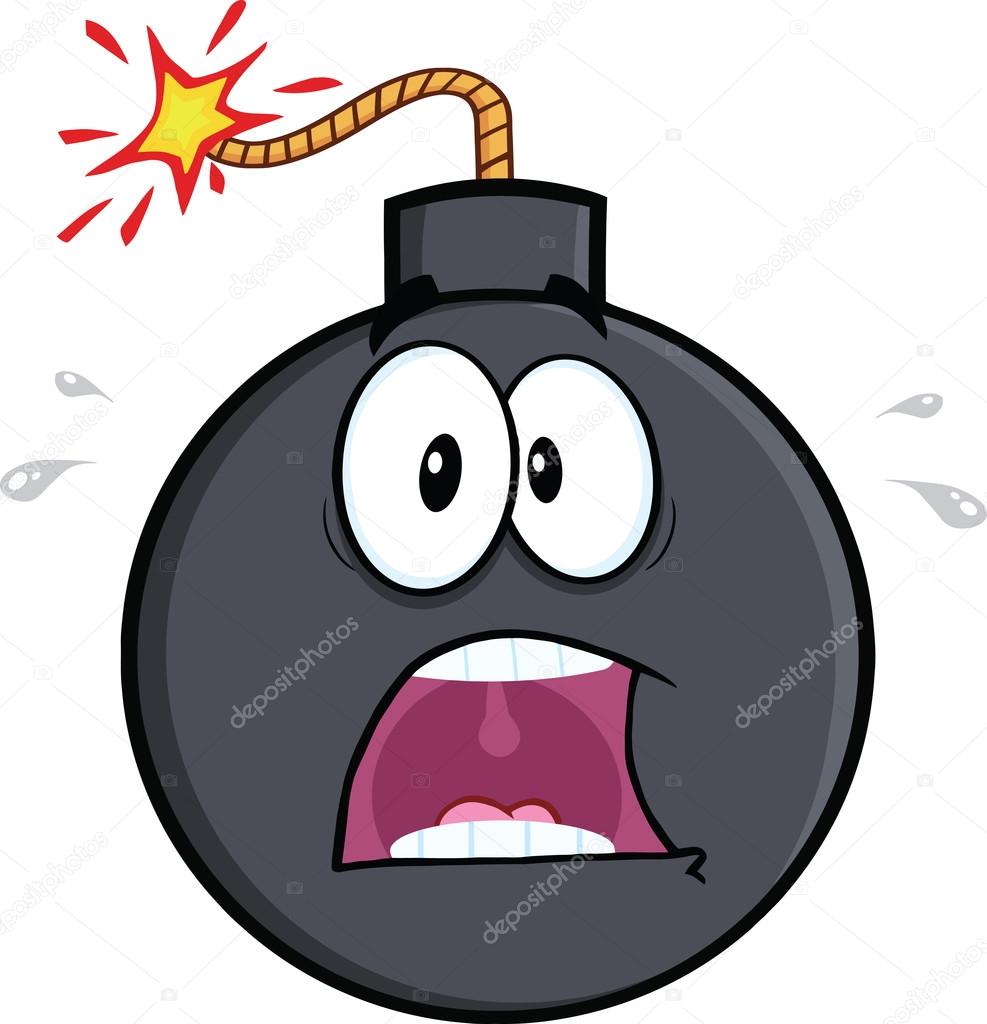 Scared Bomb Cartoon Character Stock Illustration by ©HitToon #44261973