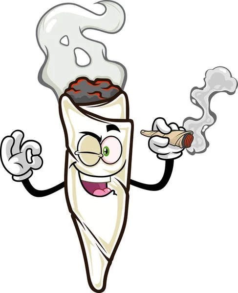 Lit Weed Joint Vector