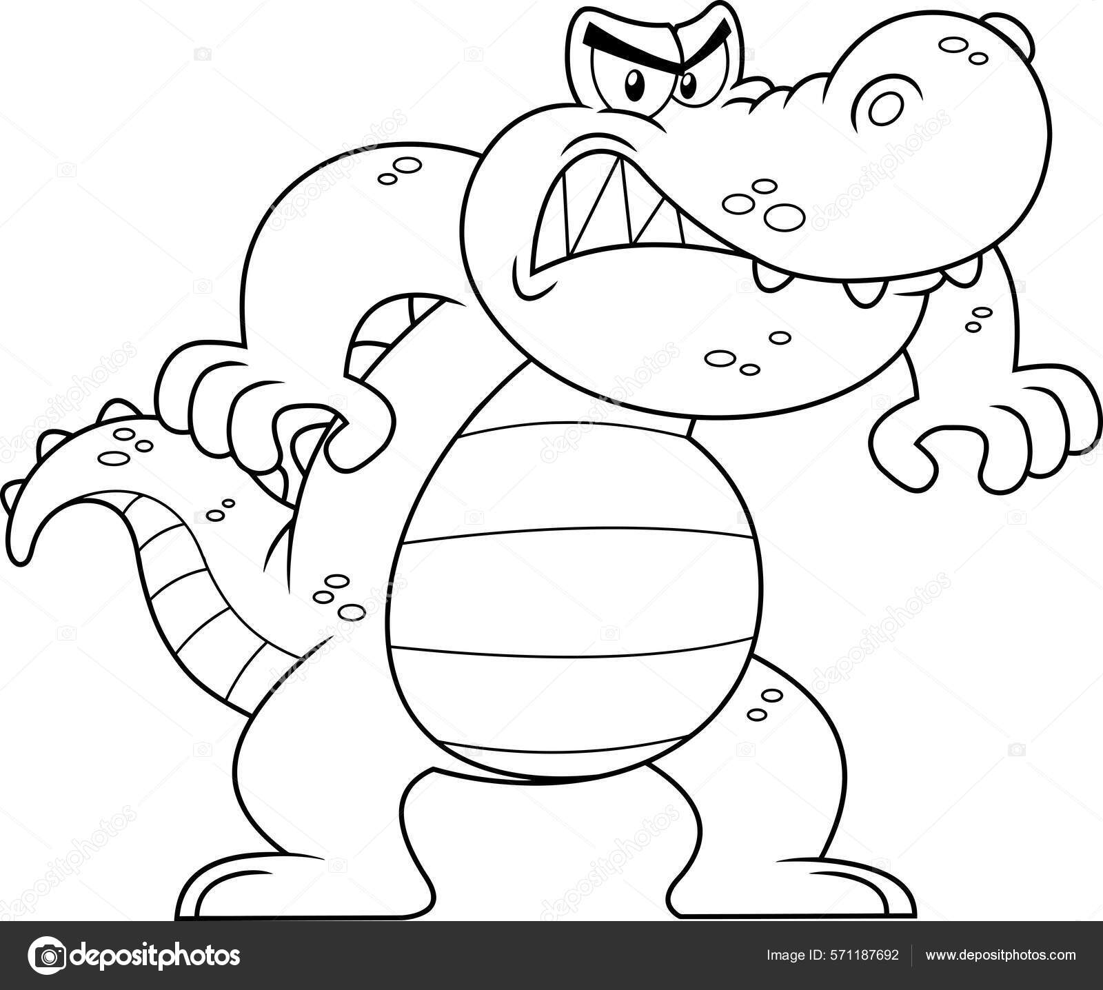 Angry Crocodile Cartoon