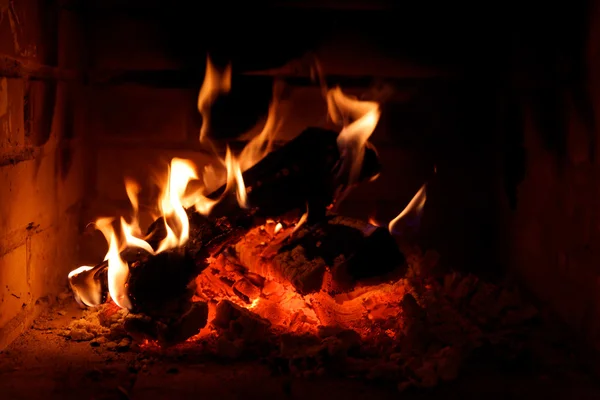 Fire in fire place - Stock Image - Everypixel