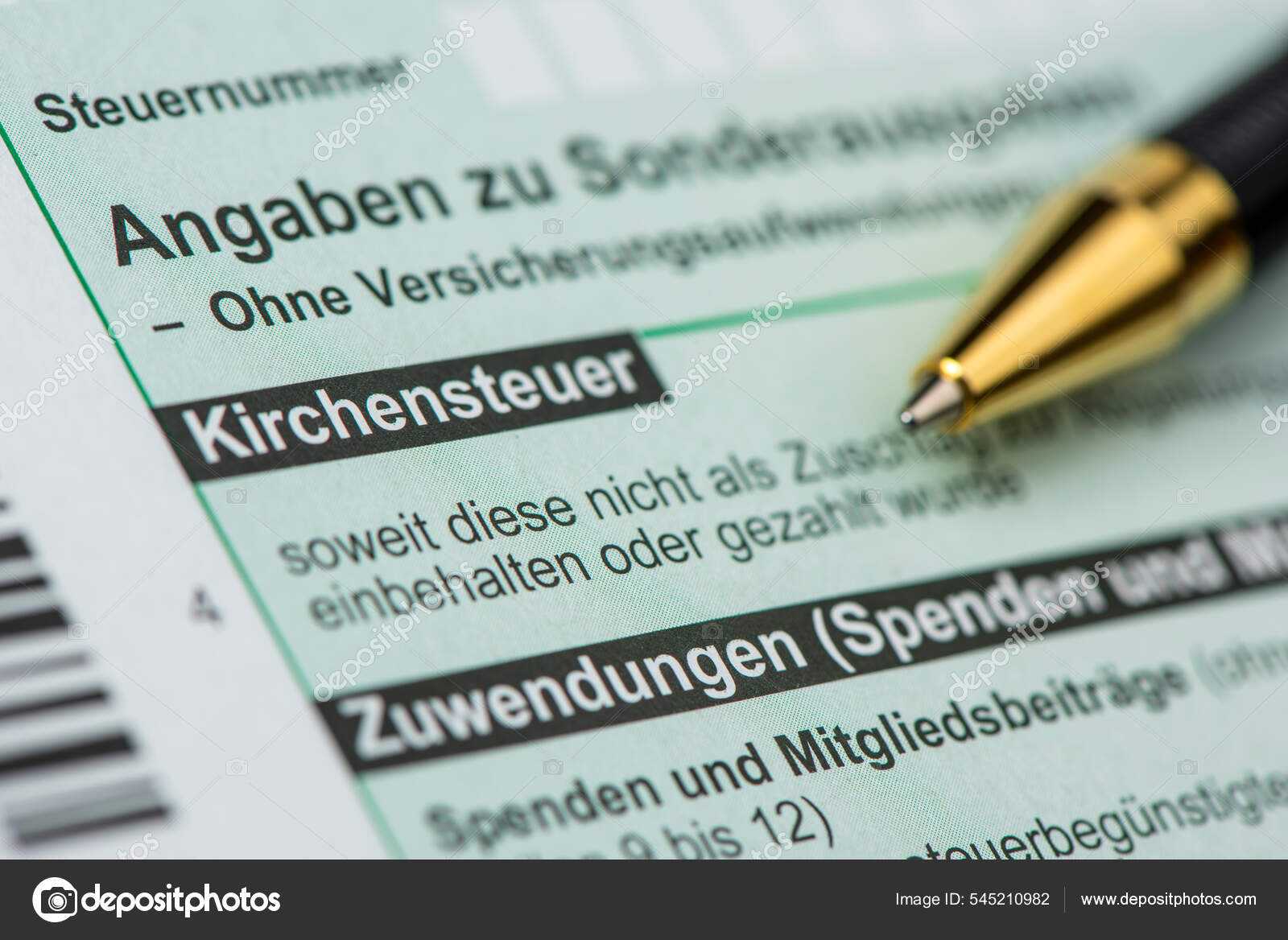 German Tax Return Tax Office Form – Stock Editorial Photo © filmfoto ...